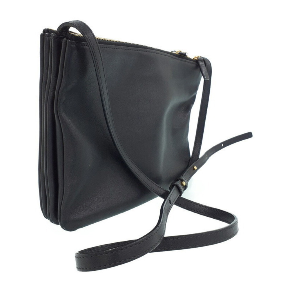 Celine | Bags | Celine Trio Leather Crossbody Bag Black | Poshmark
